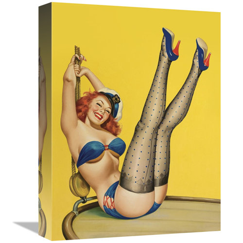 Bless international Mid-Century Pin-Ups Flirt Magazine Sailor Girl On Canvas by Peter Driben ...